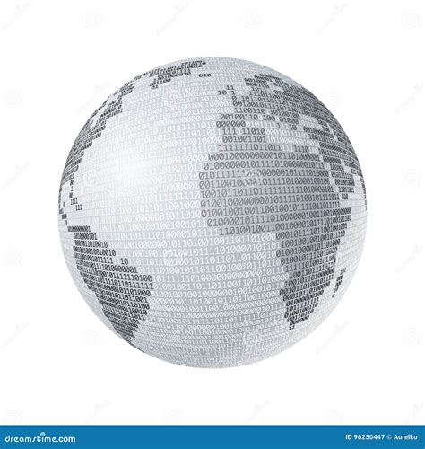 Map Binary Gray Stock Vector Illustration Of Communication 96250447