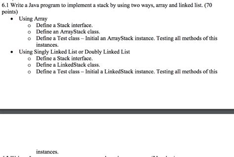 Solved Write A Java Program To Implement A Stack By Chegg