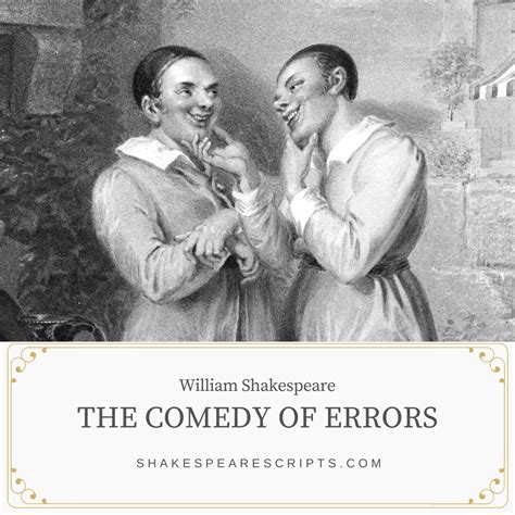 Comedy Of Errors By William Shakespeare Shakespeare Scripts