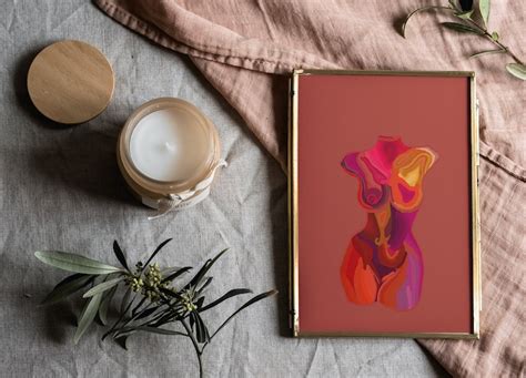 Abstract Female Body Wall Art Print Feminine Modern Art Women