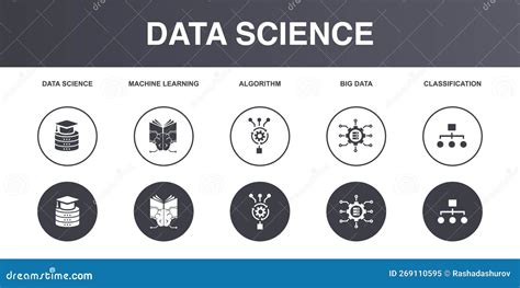 Data Science Machine Learning Stock Vector Illustration Of Flat