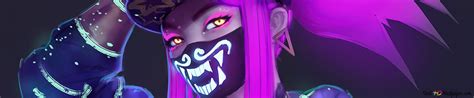 Lol League Of Legends Neon Akali K Da K Wallpaper Download