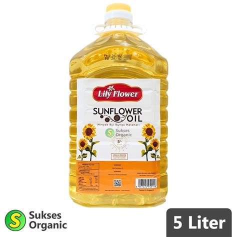 Jual Sunflower Oil Minyak Biji Bunga Matahari Lily Flower 5 Liter Shopee Indonesia