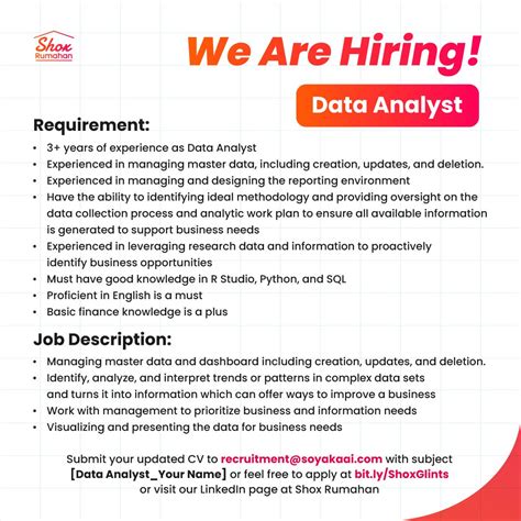 Rio Sindaru On Linkedin Hiring Dataanalyst Vacancyjob Job Data