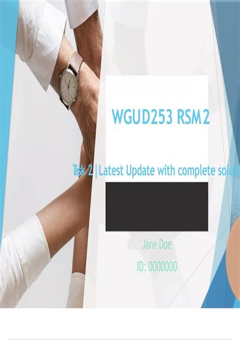 Wgu D253 Rsm 2 Task 2 Latest Update With Complete Solution D253 Stuvia Us