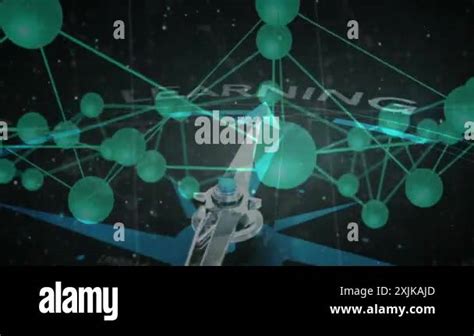 Compass Pointing To Learning With Network Connections And Data Processing Animation Technology