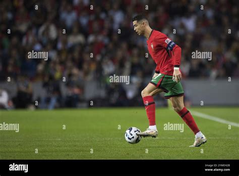 Football Match Captain Cristiano Ronaldo Cr7 Portugal Runs With The