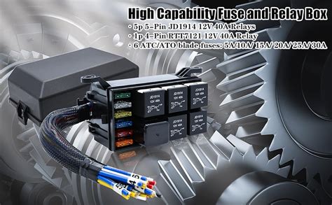 12v Automotive Fuse And Relay Box With Pre Wires Fuse Relay Block Universal Fuse Block And