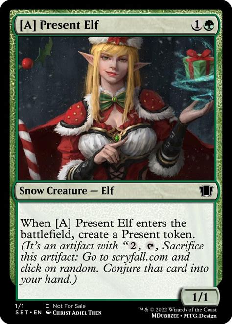 Christmas Special Present Elf And Present Token R Custommagic
