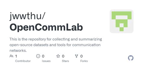 Github Jwwthuopencommlab This Is The Repository For Collecting And Summarizing Open Source