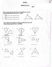 Methods To Determine Triangle Congruence SSS SAS ASA AAS Course Hero