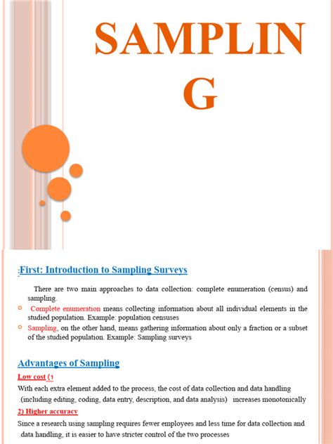 Introduction To Sampling Pdf Sampling Statistics Errors And Residuals
