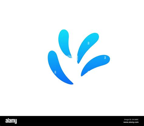 Abstract Blue Wave Design With Five Dynamic Shapes On A White Background Stock Vector Image