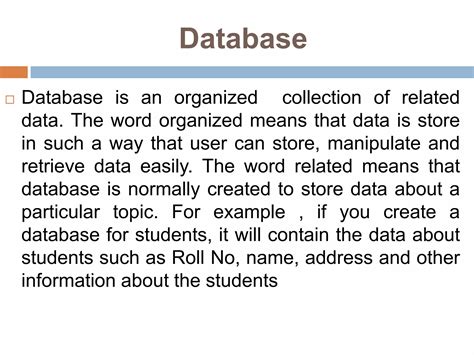 Ch 09 Database Management System Ppt Databases Computer Software And Applications