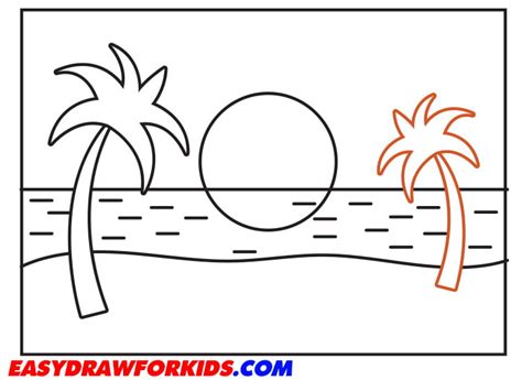 How To Draw A Beach 10 Steps With Pictures