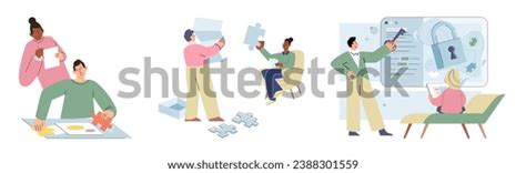 Game Therapy Vector Illustration Problemsolving Games Stock Vector Royalty Free 2388301559