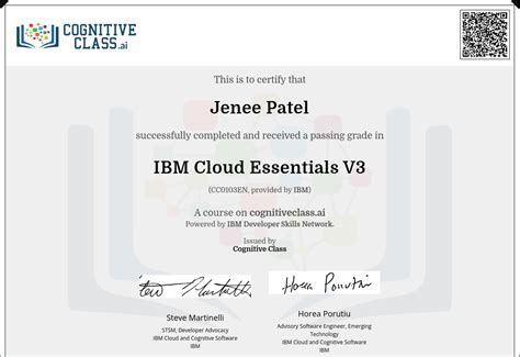 IBM CC0103EN Certificate Cognitive Class