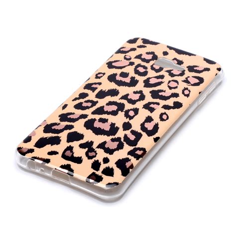 For Galaxy J4 Plating Marble Pattern Soft Tpu Protective Case Leopard