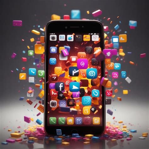 Premium Ai Image Smartphones Viewed From The Side With Social Media A