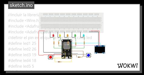 Examen Ejercicio 1 Jessica Cisneros Wokwi Esp32 Stm32 Arduino Simulator