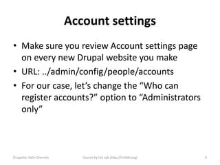 Introduction To Drupal Users And Roles Management PPT