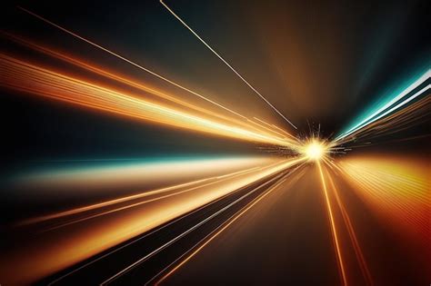 Premium Photo Fast Light Lines Speed Of Speed Of Colorful Light Trails Abstract Background
