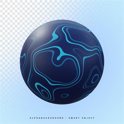 Premium Psd Sphere Shape With Texture 3d Illustration