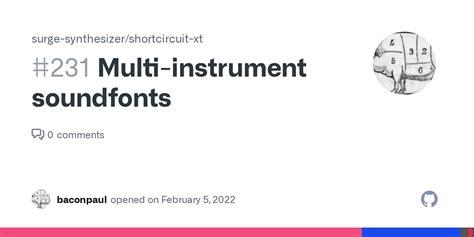Multi Instrument Soundfonts Issue 231 Surge Synthesizer Shortcircuit Xt GitHub