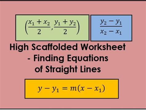 High Scaffold Equations Of Straight Lines Teaching Resources High Scaffold Equations Of Straight Lines Teaching Resources