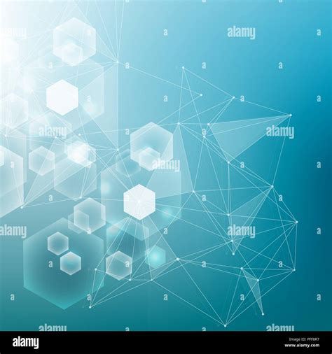 Hexagonal Abstract Background Big Data Visualization Global Network
