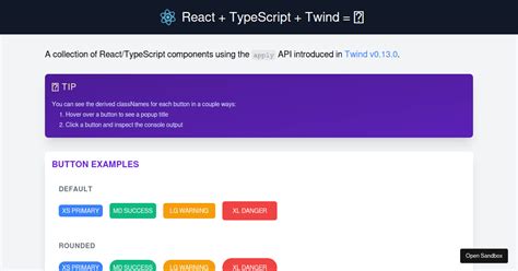 Twind Apply React Typescript Forked Codesandbox