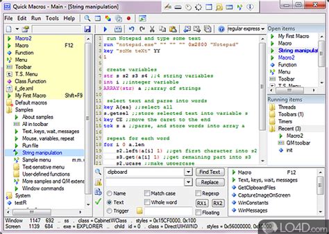Quick Macros Screenshots Quick Macros Screenshots