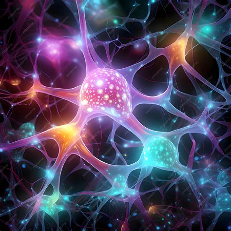 premium vector neural network 3d illustration of human nerve cell