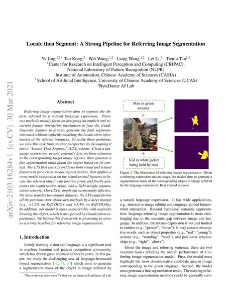 Locate Then Segment A Strong Pipeline For Referring Image Segmentation Deepai
