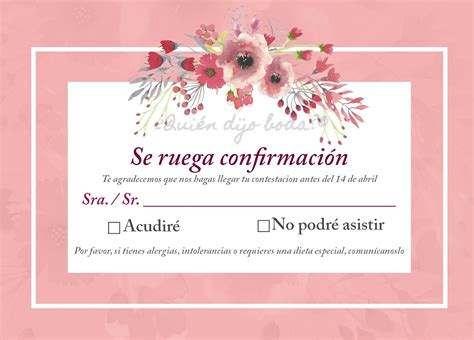 ¿quién Dijo Boda Consigue Que Respondan Al Se Ruega Confirmación