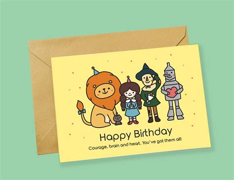 Wizard Of Oz Birthday Wishes Vintage Wizard 0f Oz Birthday Cards