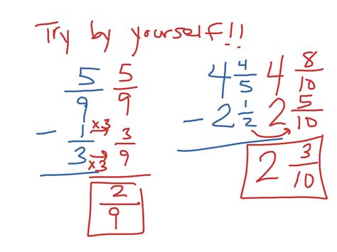 Worksheet Subtracting Fractions With Regrouping Grass Fedjp Worksheet Study Site