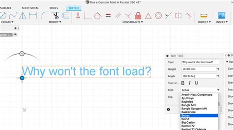 How To Use Custom Fonts In Fusion 360 Product Design Online