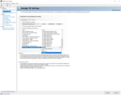 Nvidia Control Panel Windows No Change Smshor