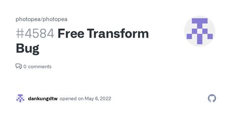 Free Transform Bug · Issue 4584 · Photopeaphotopea · Github