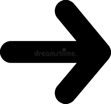 Bold Black Arrow Pointing Towards The Right Symbolizing Direction Navigation Progress And