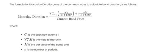 Understanding Bond Duration In Excel Excel Calculations