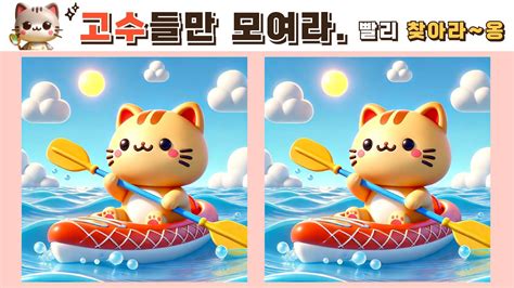 틀린 그림 찾기다른 그림 찾기치매 예방 고수들만 모여라 관찰력 향상 문제 두뇌 운동기억력 게임 3 Youtube