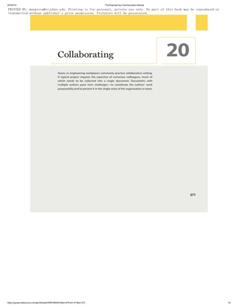Engineering Communication Collaborative Writing