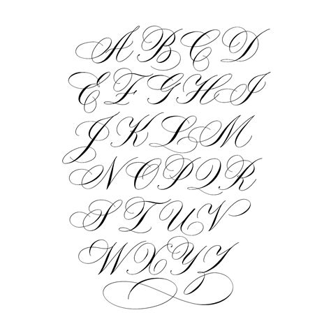 60 A Z Calligraphy Alphabet Examples Free Worksheets