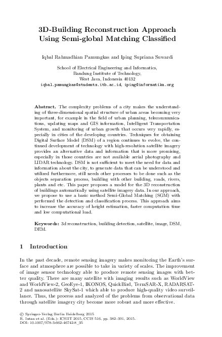pdf 3d building reconstruction approach using semi global matching classified