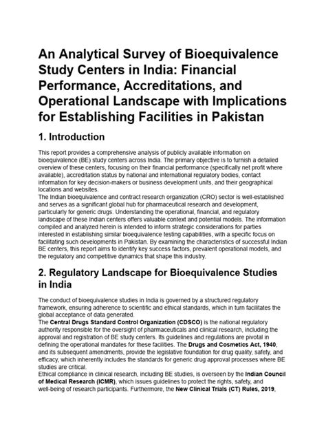 India Bioequivalence Center Data Pdf Clinical Trial Pharmacology