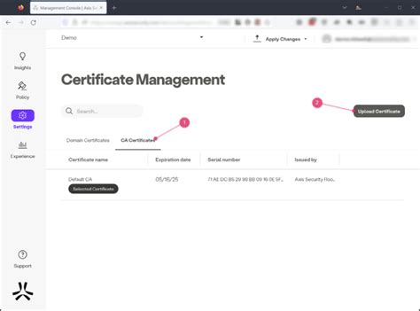 Uploading A Ca Certificate