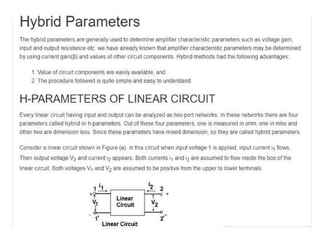 Hybrid Parameter Presentation Ppt