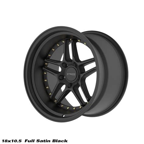 Strom Ds 05 18×105 Et10 5×1143 Full Satin Black Performance Wheels